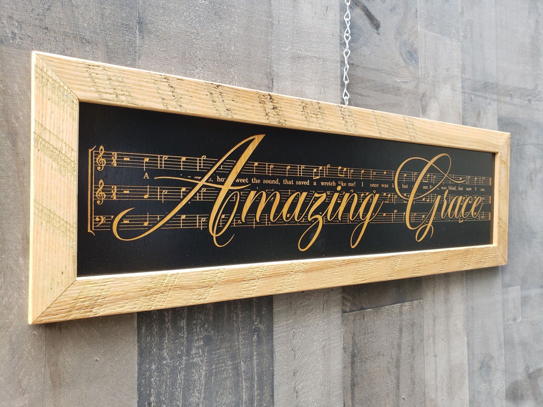 Amazing Grace Laser Engraved Framed Sign - Etsy