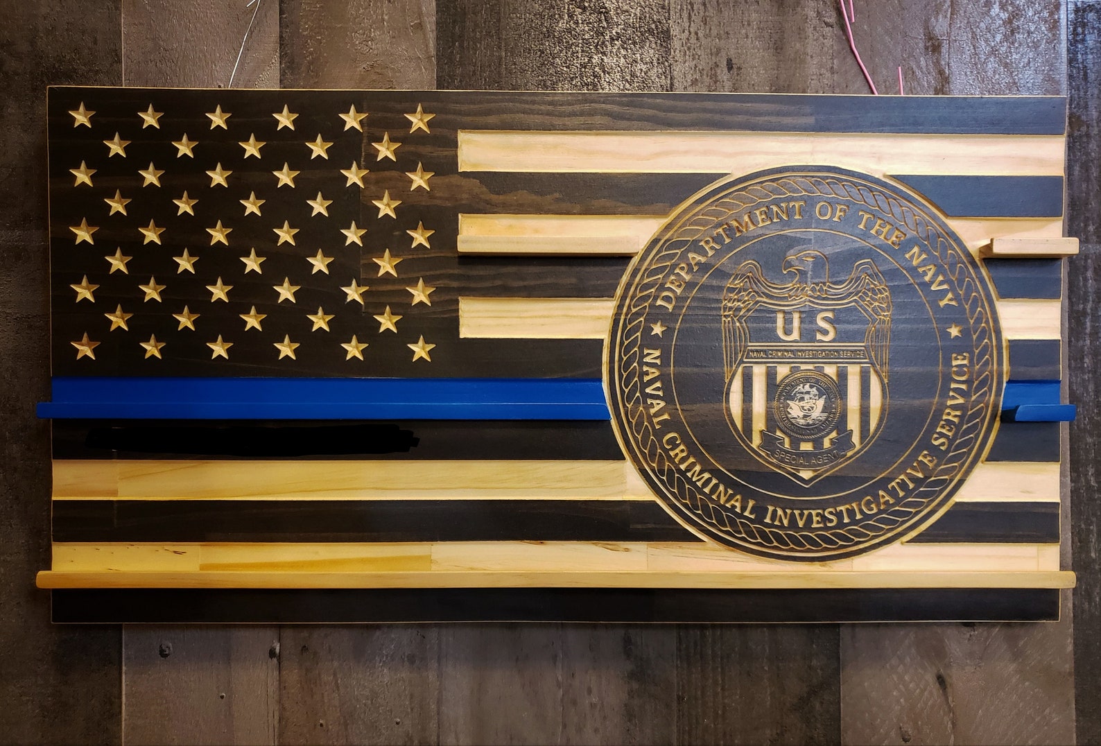 NCIS Rustic Subdued American Flag. Naval Criminal Investigative Service ...