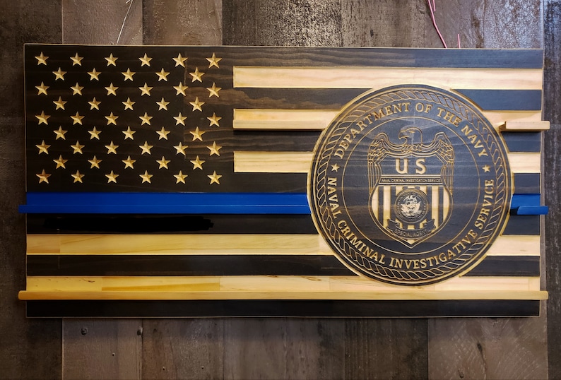 NCIS Rustic Subdued American Flag. Naval Criminal Investigative Service ...