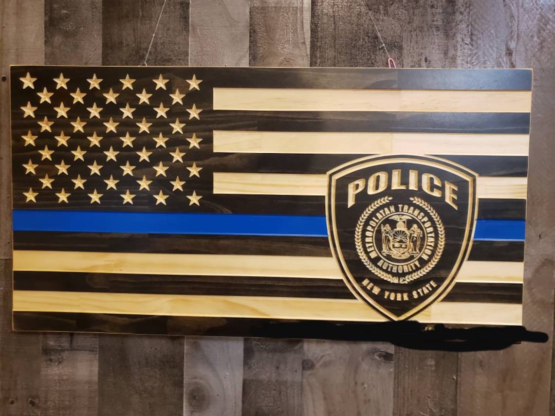 MTA Metropolitan Transportation Authority Police Thin Blue - Etsy