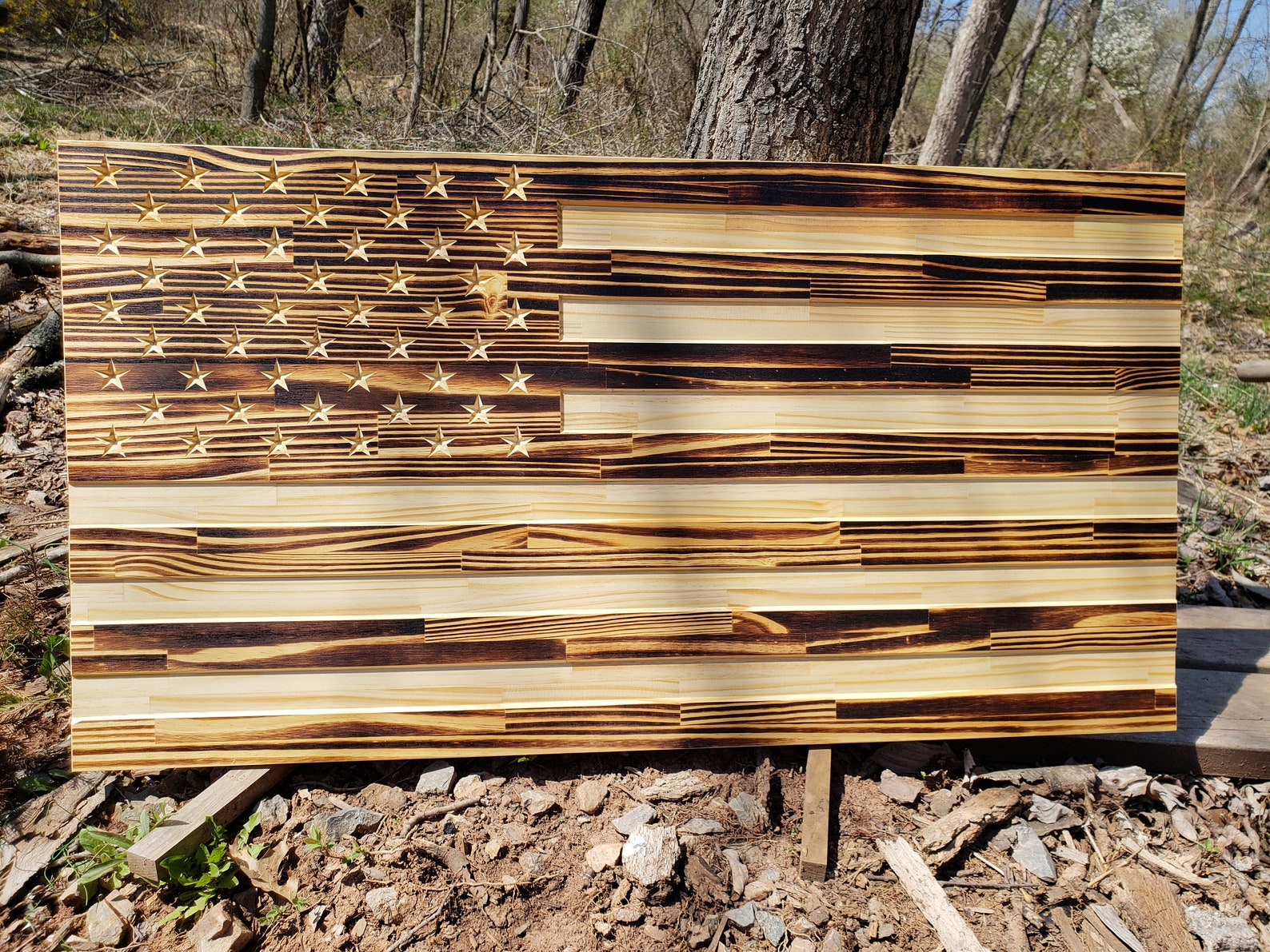 Rustic American Flag - Etsy