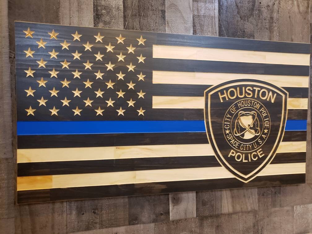 Frisco police department thin blue line Subdued American flag | Etsy