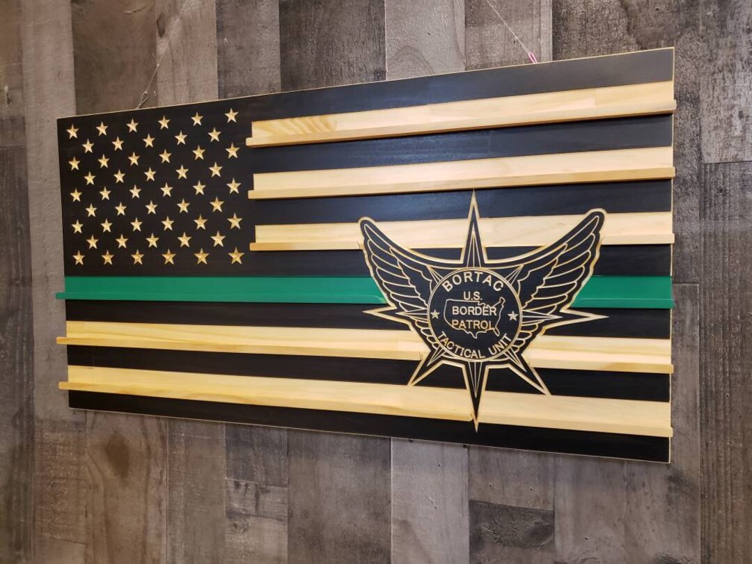 Bortac US Border Patrol Thin Green Line Subdued American Flag - Etsy