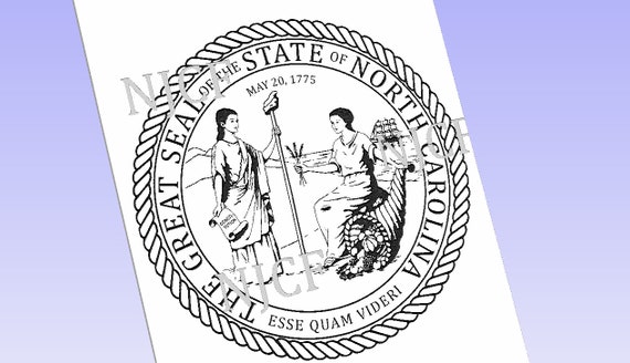 North Carolina State Seal SVG NC Police Badge Seal | Etsy