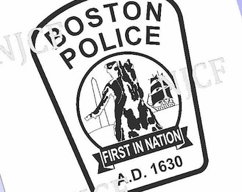 Boston Police Patch - Etsy