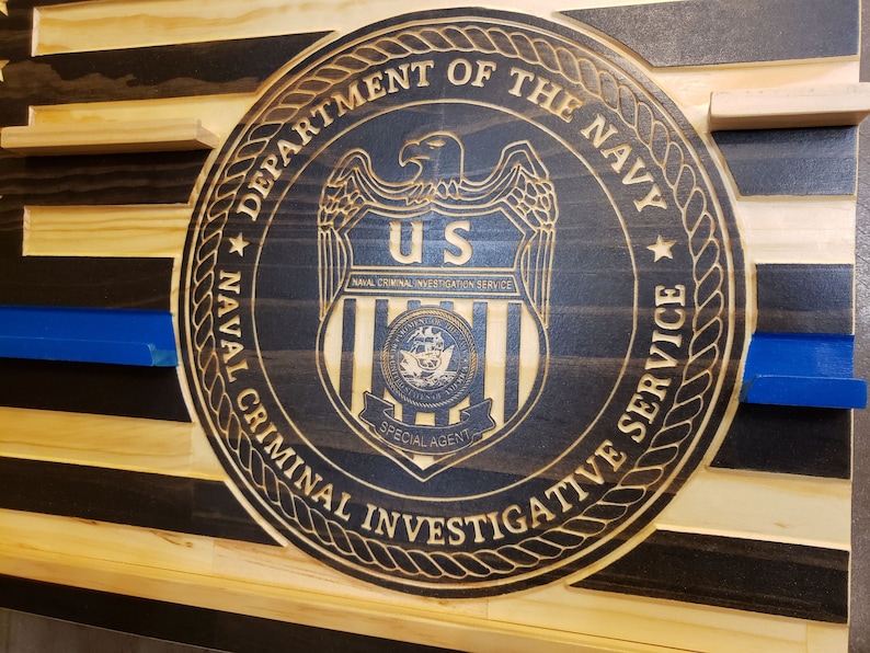 NCIS Rustic Subdued American Flag. Naval Criminal Investigative Service ...
