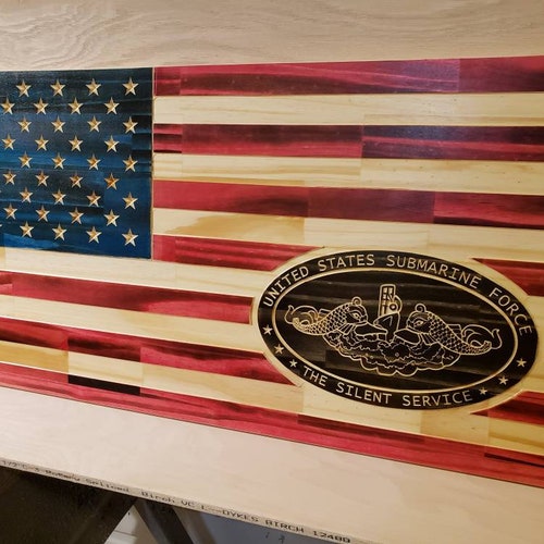 US Navy Submariner American Rustic Flag - Etsy