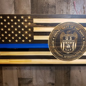 NCIS Rustic Subdued American Flag. Naval Criminal Investigative Service ...