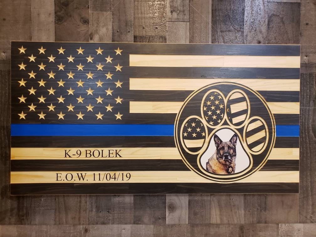 K9 Police Thin Blue Challenge Coin Holder. Custom Canine - Etsy