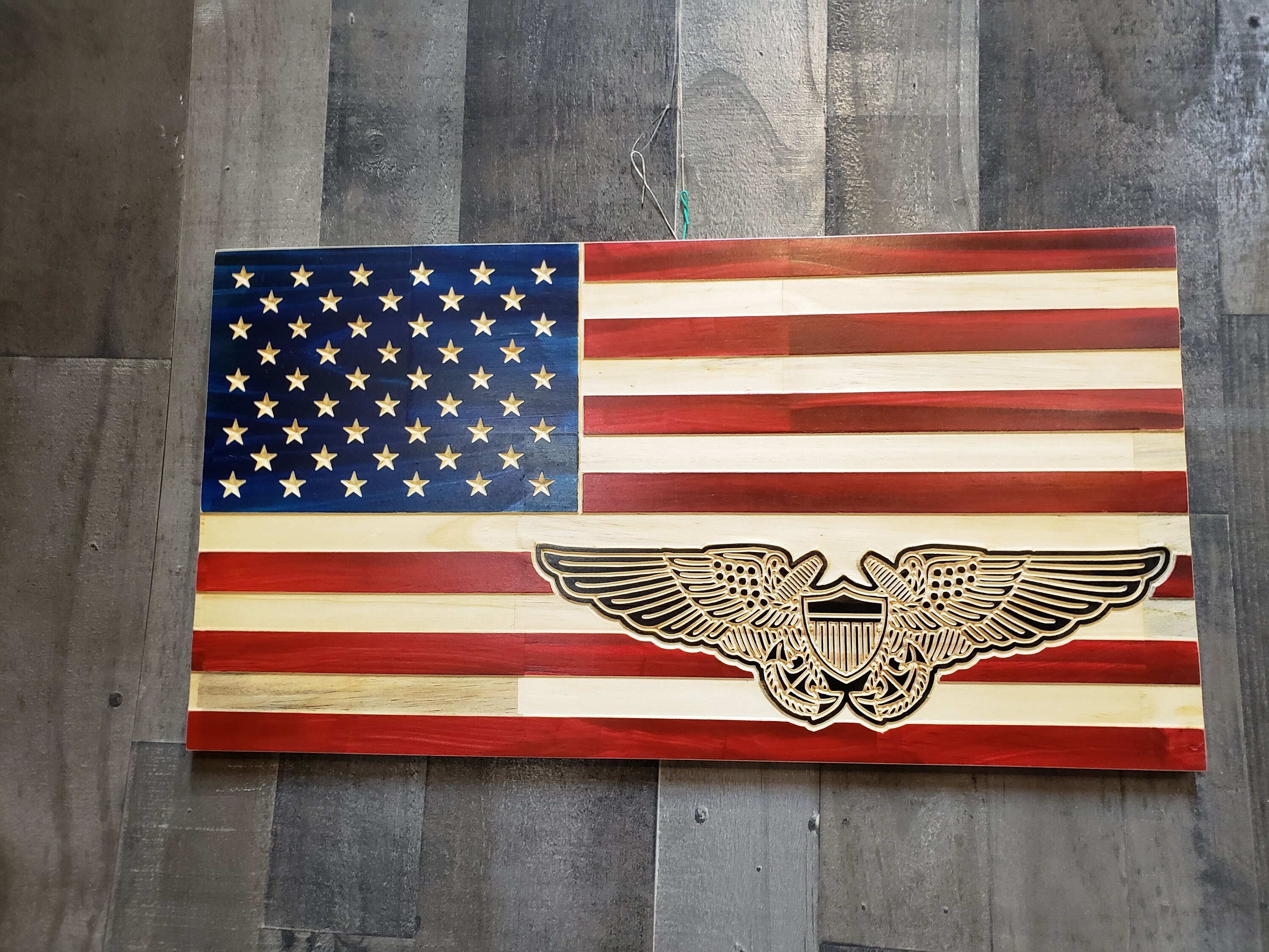 Naval Aviator Rustic American Flag Navy Pilot Navy Flight | Etsy