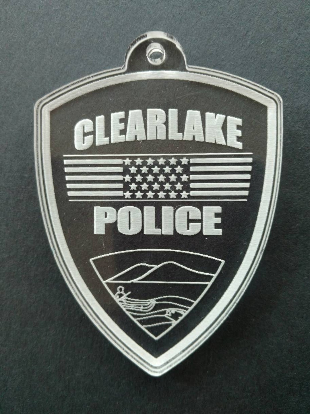 Clearlake Police Department Acrylic Christmas Ornament. Clearlake ...