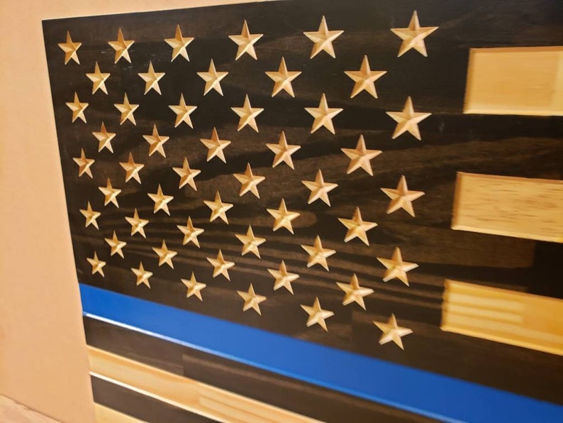 Philadelphia Police Thin Blue Line Subdued American Flag - Etsy