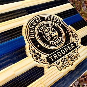 Subdued Florida State Highway Patrol Thin Blue Line Flag - Etsy