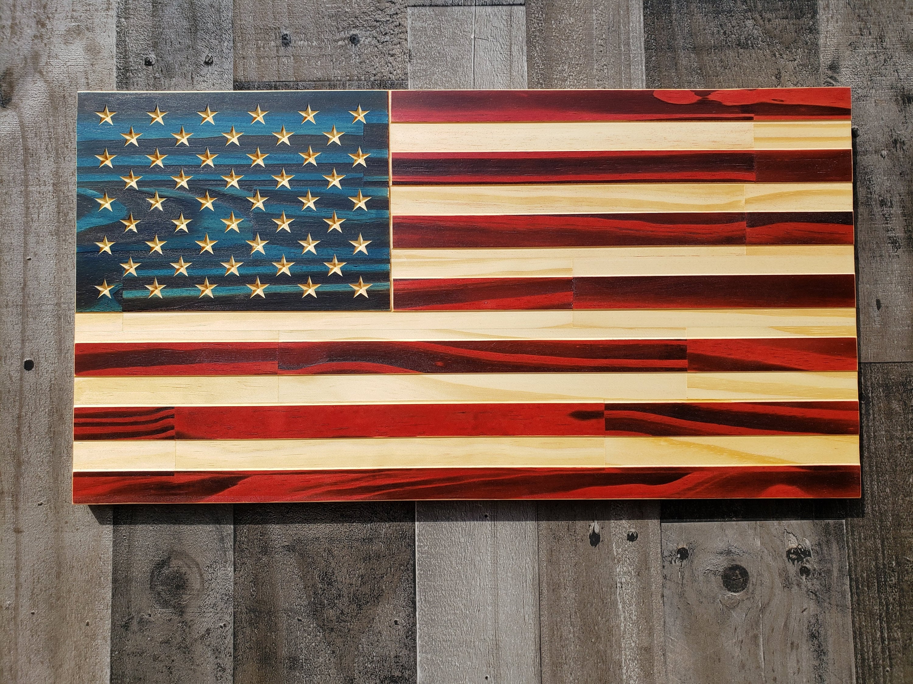 Rustic American Flag - Etsy