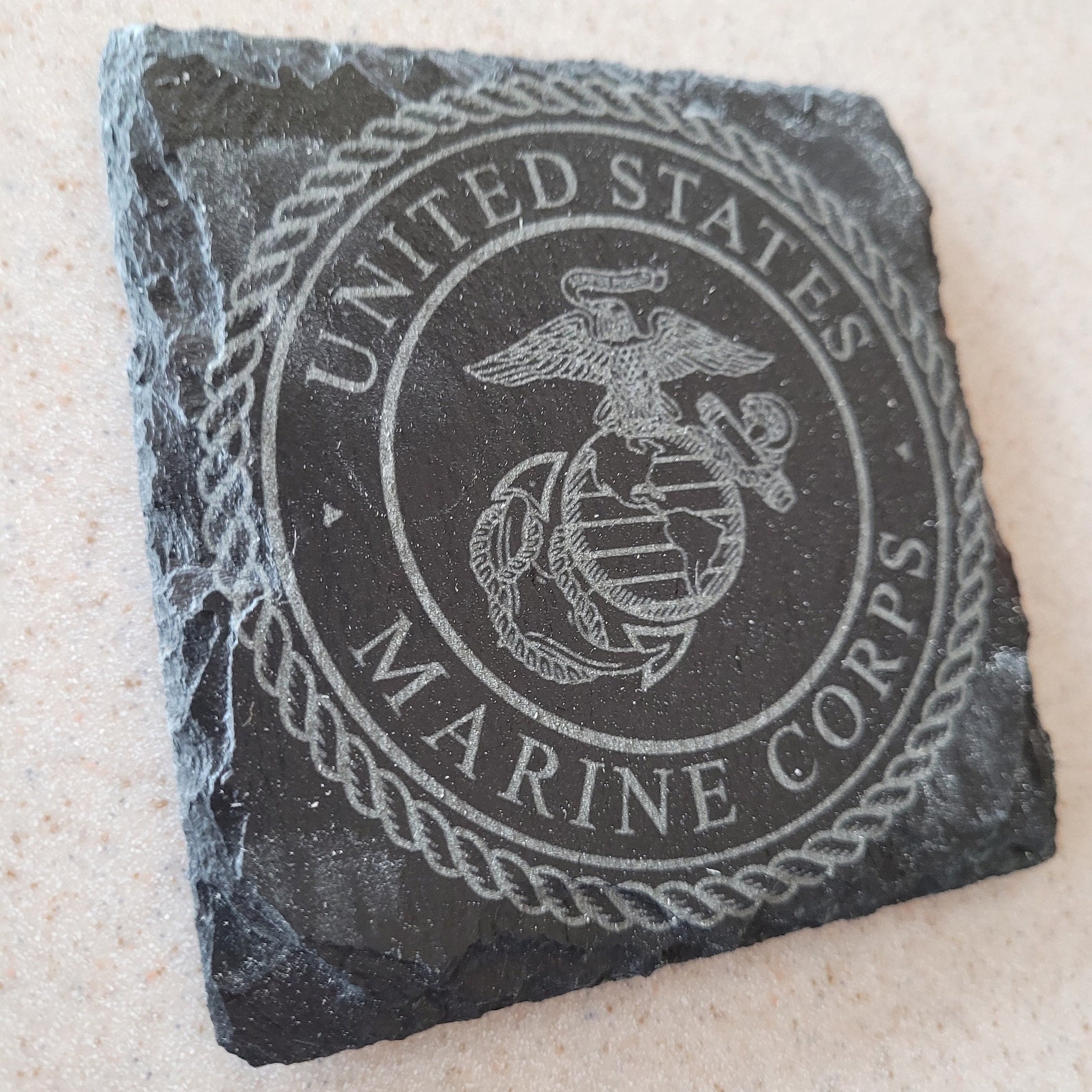 Police Custom Laser Engraved Slate Coaster Set. State Police | Etsy