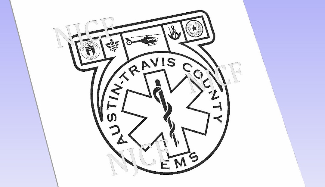 Austin Travis County Texas EMS Logo SVG, Logo Badge , Austin Travis ...
