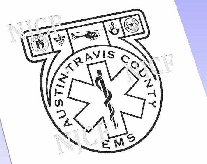 Austin Travis County Texas EMS Logo SVG, Logo Badge , Austin Travis ...