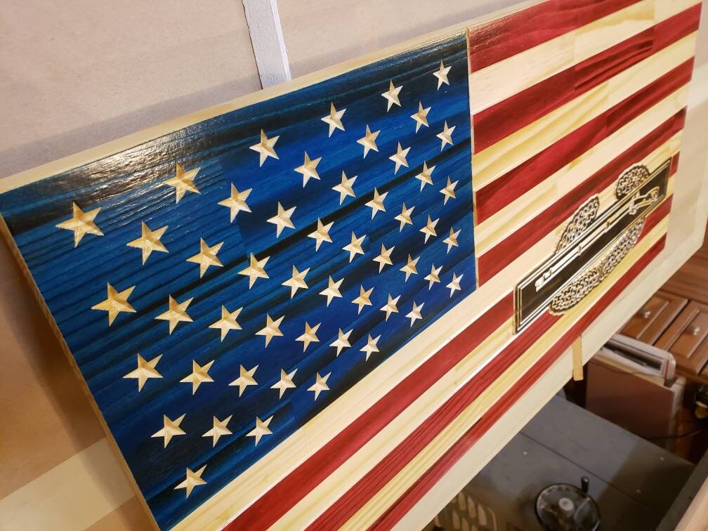 Combat Infantry, US Army Rustic Flag - Etsy