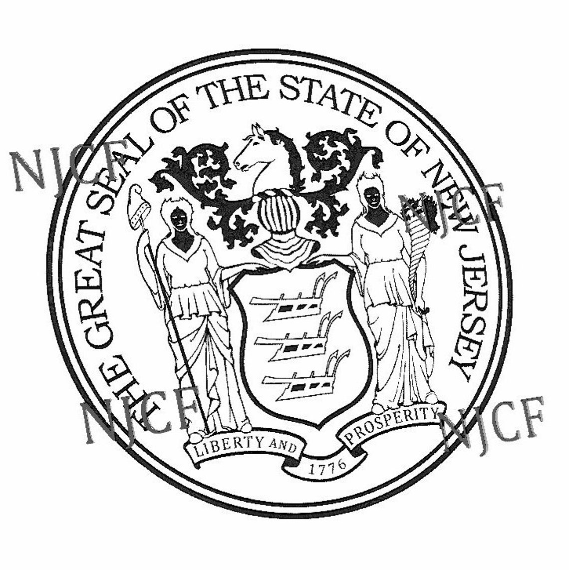 New Jersey State Seal SVG NJ Police Badge Seal - Etsy