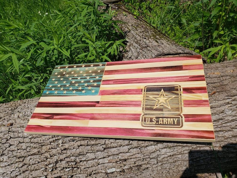 US Army Rustic Flag - Etsy