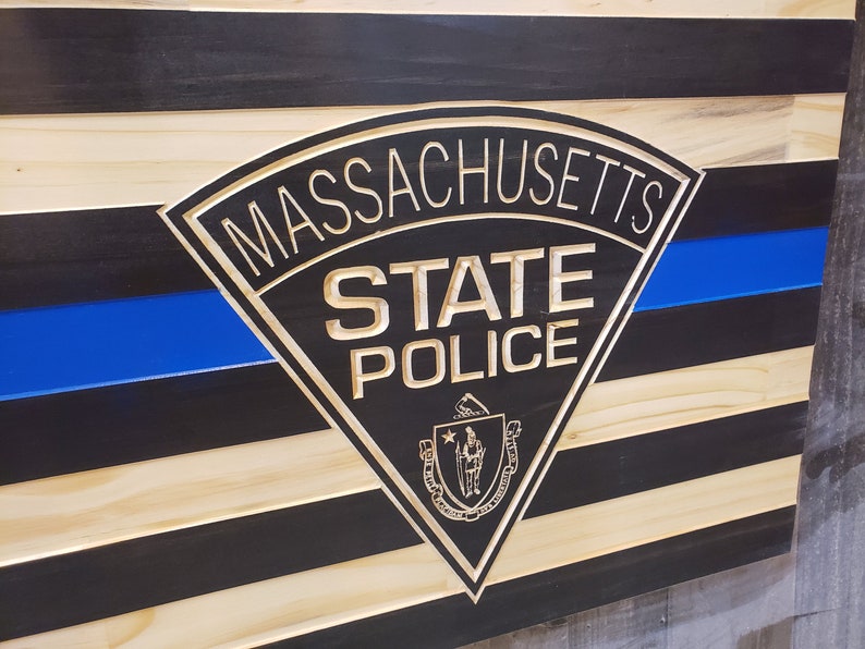 Arizona State Police Thin Blue Line Rustic American Flag - Etsy