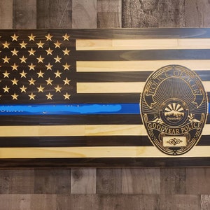 Davie Florida Thin Blue Line Subdued American Flag. Police Patch Flag ...