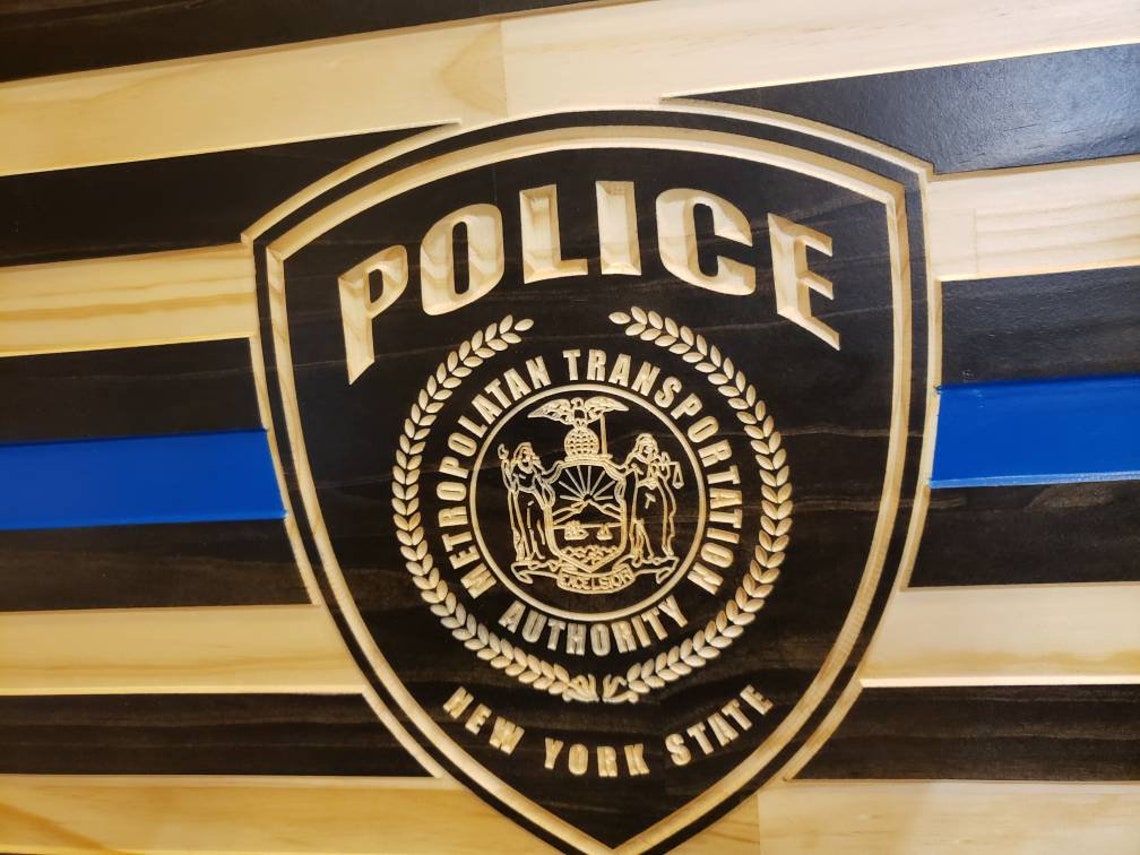 MTA Metropolitan Transportation Authority Police Thin Blue - Etsy