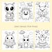 Alien Coloring Pages for Kids: Space-themed Activity (digital Download ...