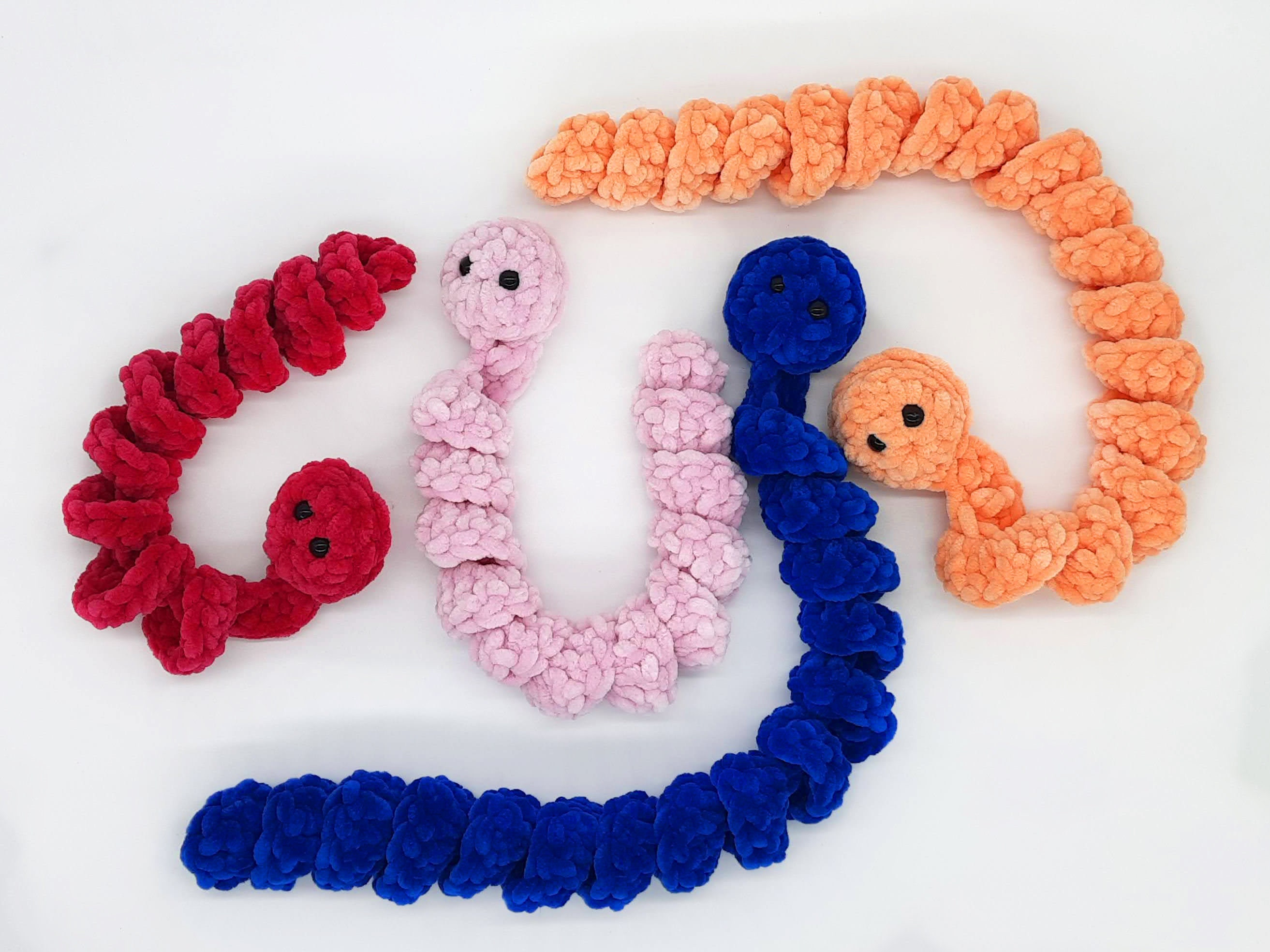 Large Worry Worm Pet With Safe Eyes Plush Anxiety Relief Toy - Etsy