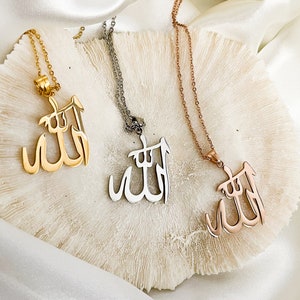 Allah Name Necklace, Allah Symbol Necklace, Muslim Pendant, Islamic ...