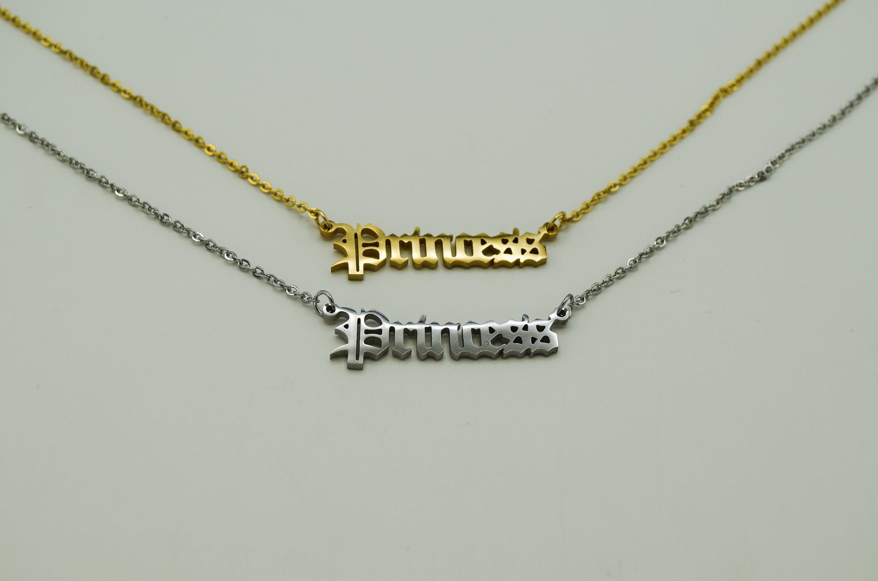 Princess Necklace Princess Name Necklace Princess Pendant | Etsy