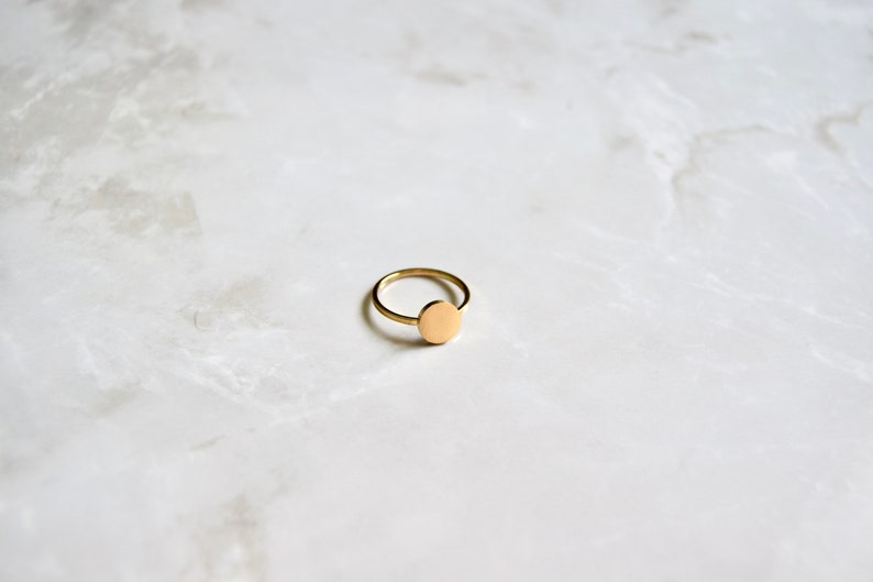 Personalized Ring, Simple Circle Ring, Geometric Ring, Personalized ...