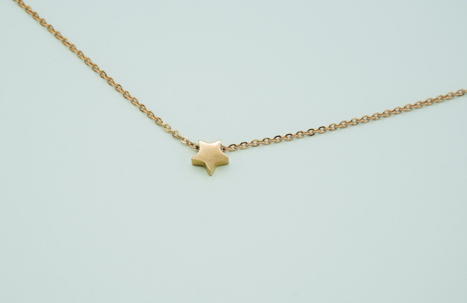Tiny Star Necklace, Bridesmaid Gift , Dainty Star Necklace, Rose Gold ...