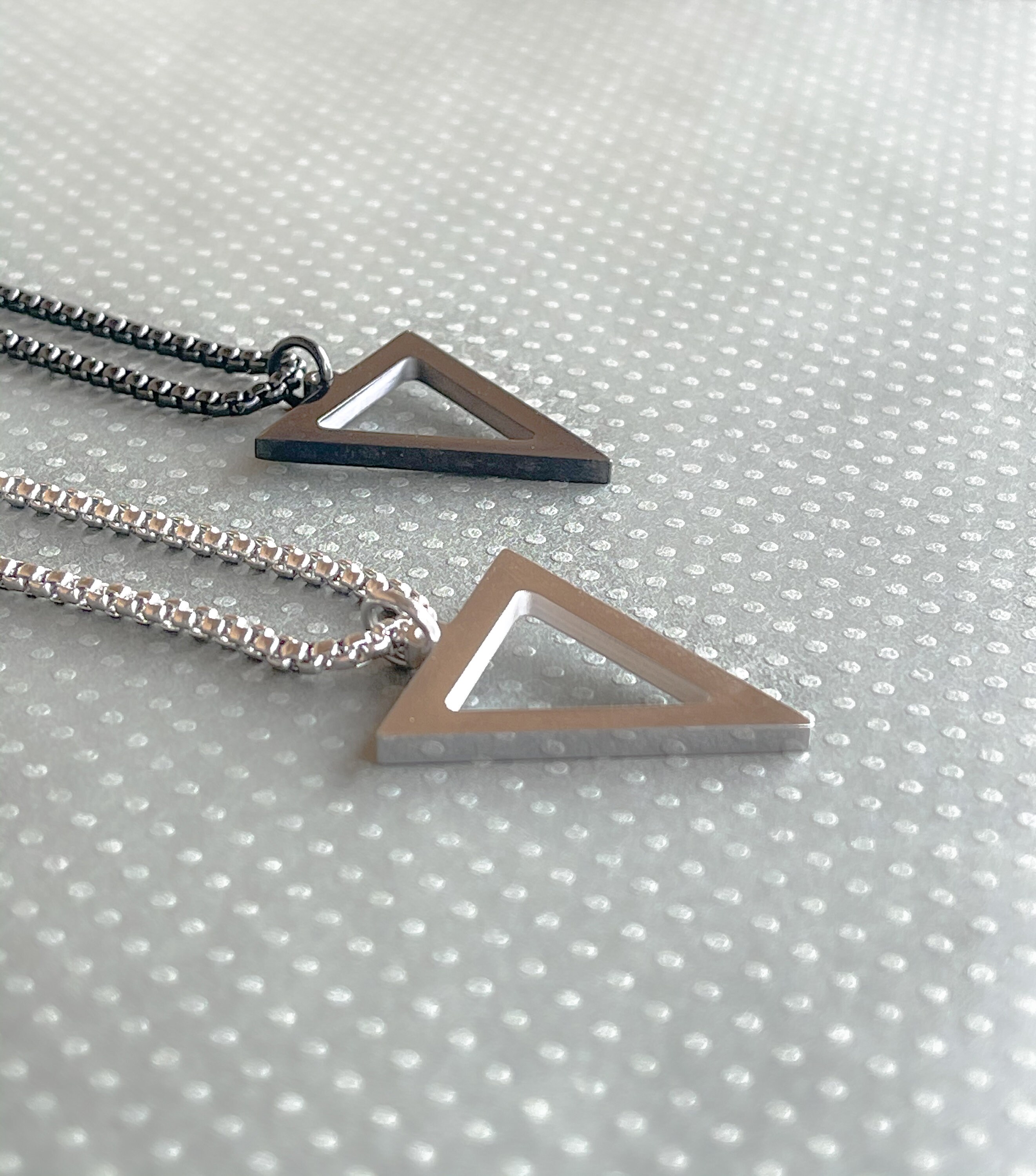 Triangle necklace for men groomsmen gift men's necklace | Etsy