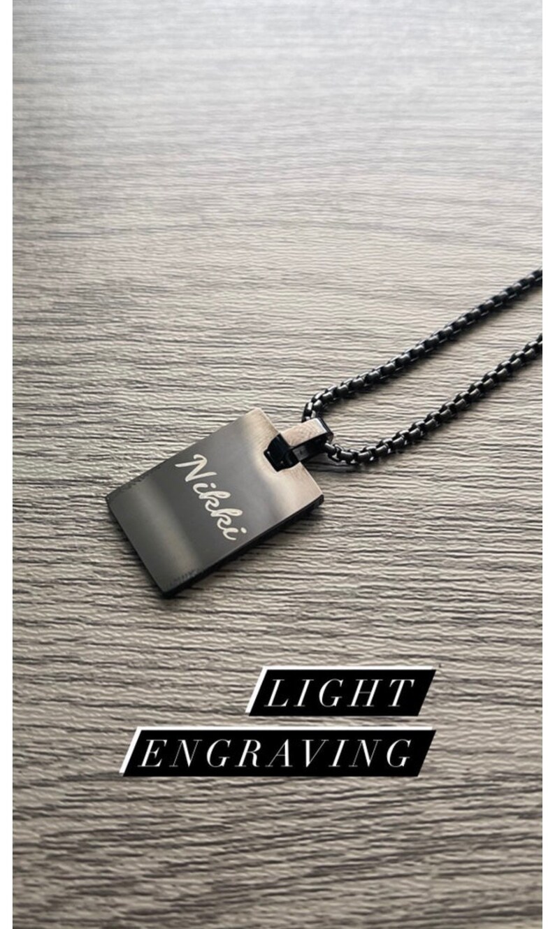 Mens Personalized Necklace Engraved Necklace Custom Necklace - Etsy