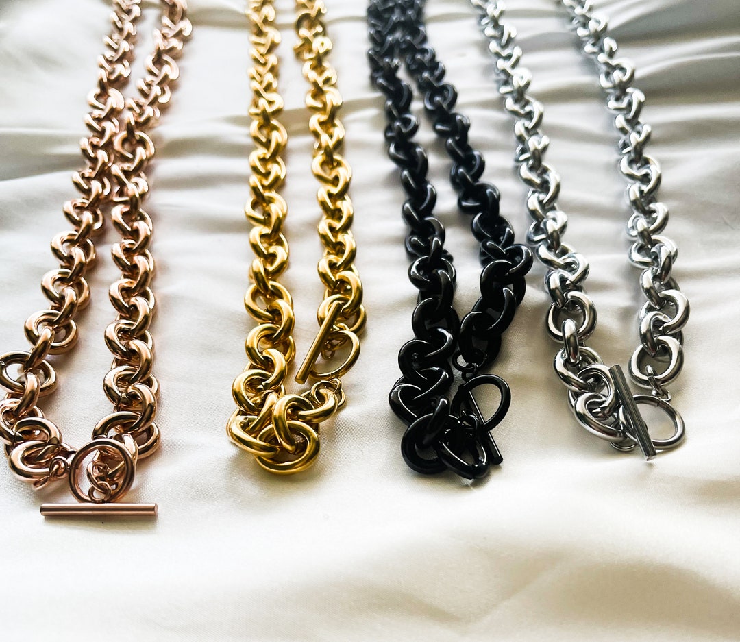 Chunky Link Chain, Paperclip Chain Necklace, Chunky Link Necklace ...