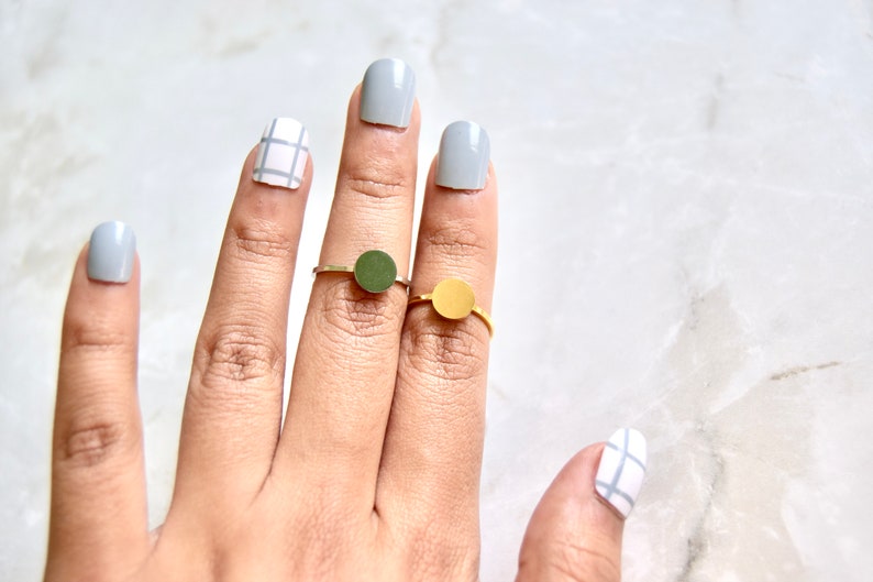 Personalized ring simple circle ring geometric ring | Etsy