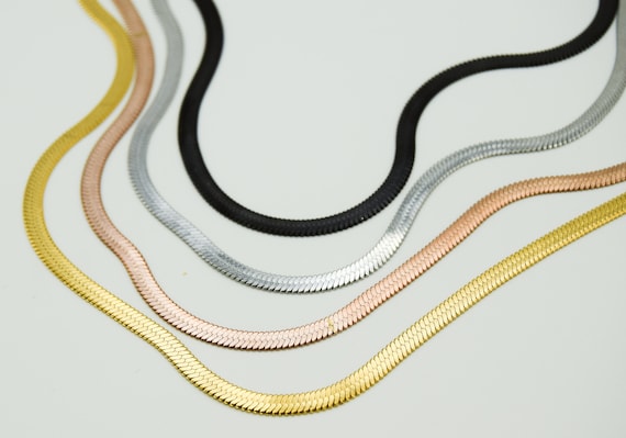 Unisex snake chain snake chain snake chain necklace snake | Etsy