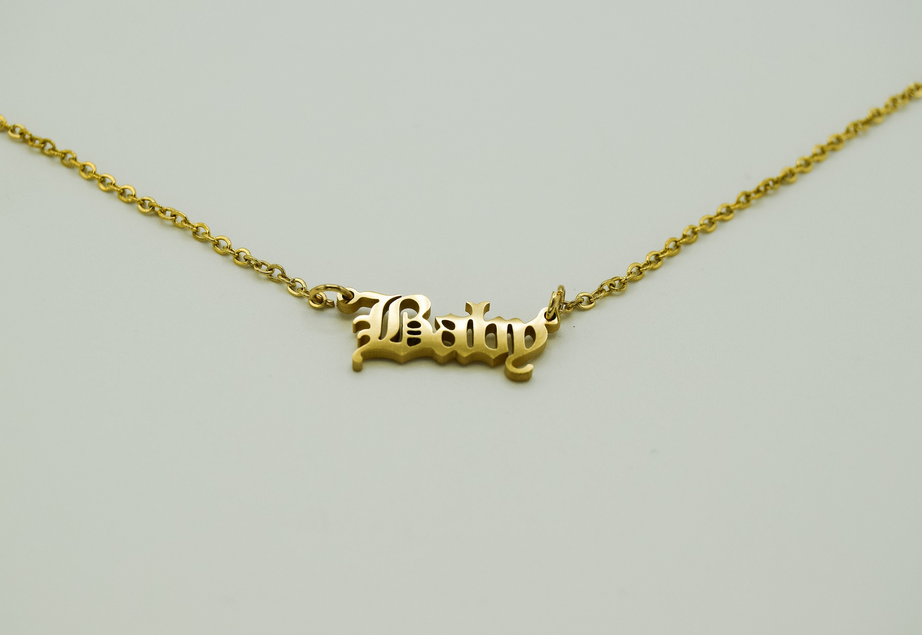 Baby Necklace Baby Name Necklace Baby Pendant Baby Chain - Etsy