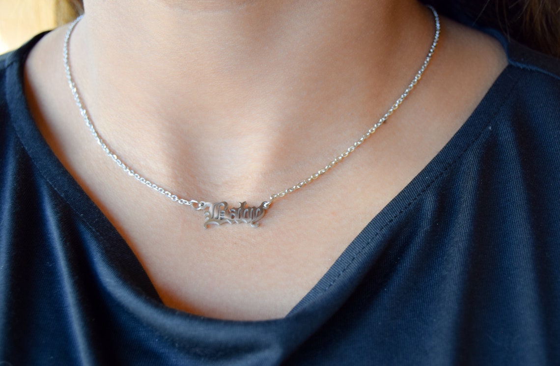 Baby Necklace Baby Name Necklace Baby Pendant Baby Chain - Etsy