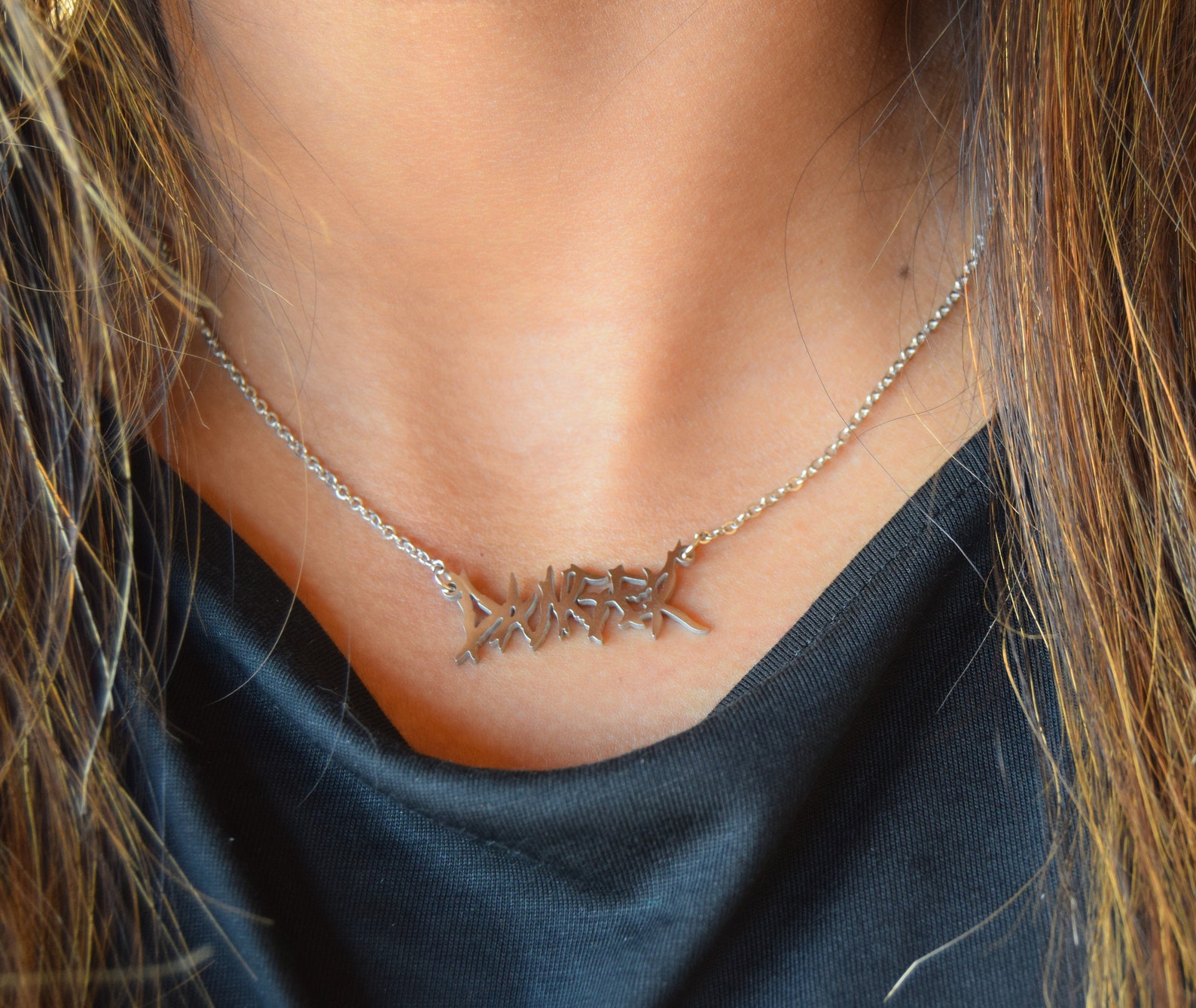 Danger Necklace Danger Name Necklace Danger Pendant Danger - Etsy