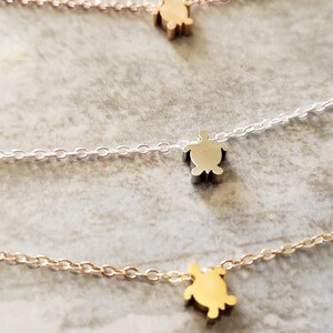 Tiny Turtle Anklet, Turtle Anklet /rose Gold/silver/gold Turtle Anklet ...