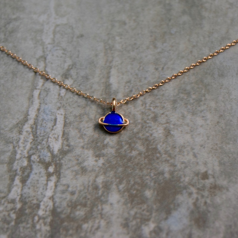 Saturn Necklace - Etsy