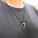 Triangle Necklace for Men Groomsmen Gift Men's Necklace - Etsy