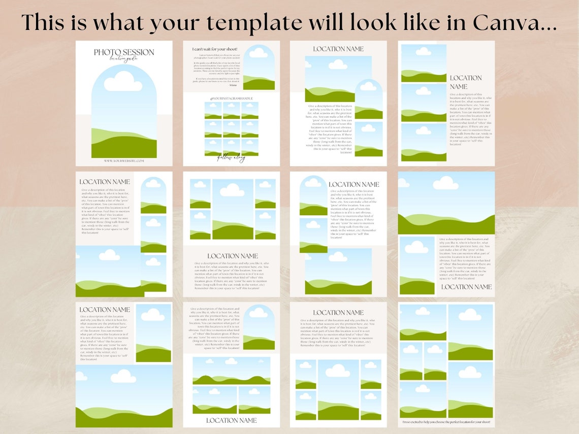 Photography Location Guide: Customizable Canva Template (8.5x11 Inches ...