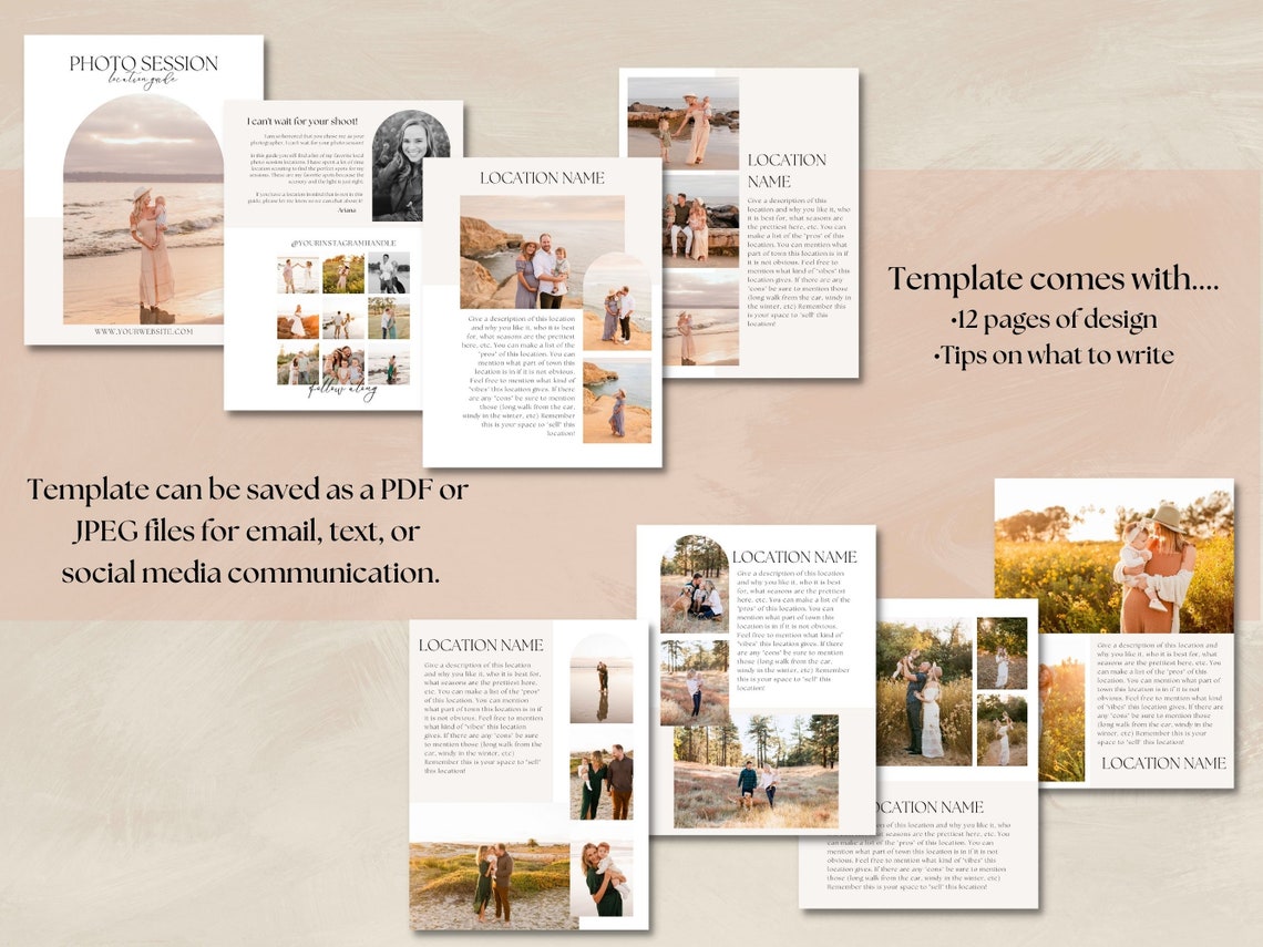 Photography Location Guide: Customizable Canva Template (8.5x11 Inches ...