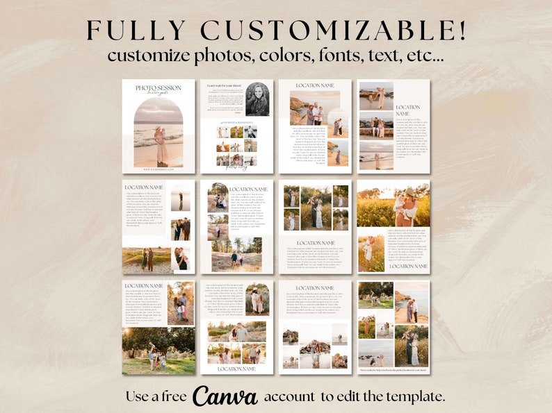 Photography Location Guide: Customizable Canva Template (8.5x11 Inches ...