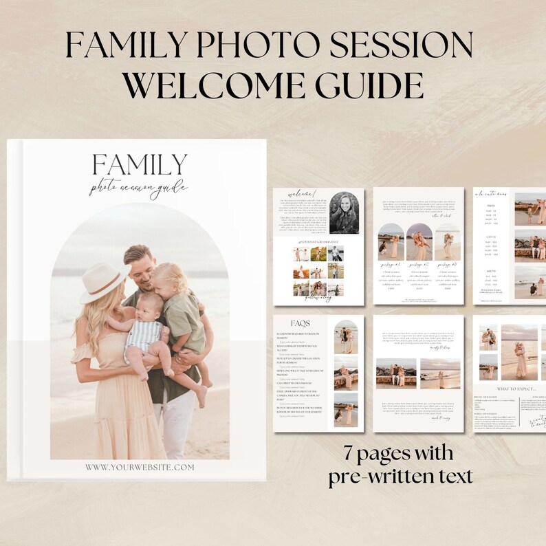 Photography Welcome Guide | Canva Template for Photographers | Family ...