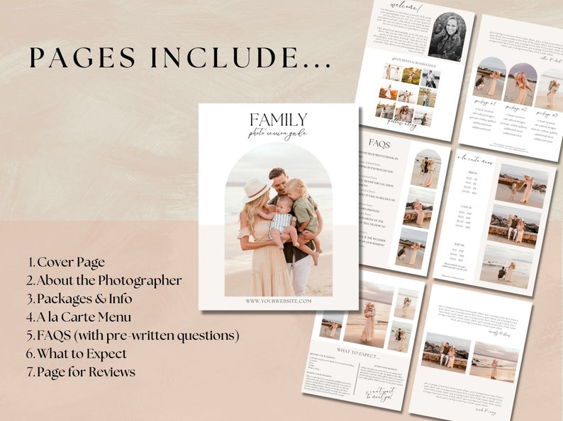 Photography Welcome Guide | Canva Template for Photographers | Family ...