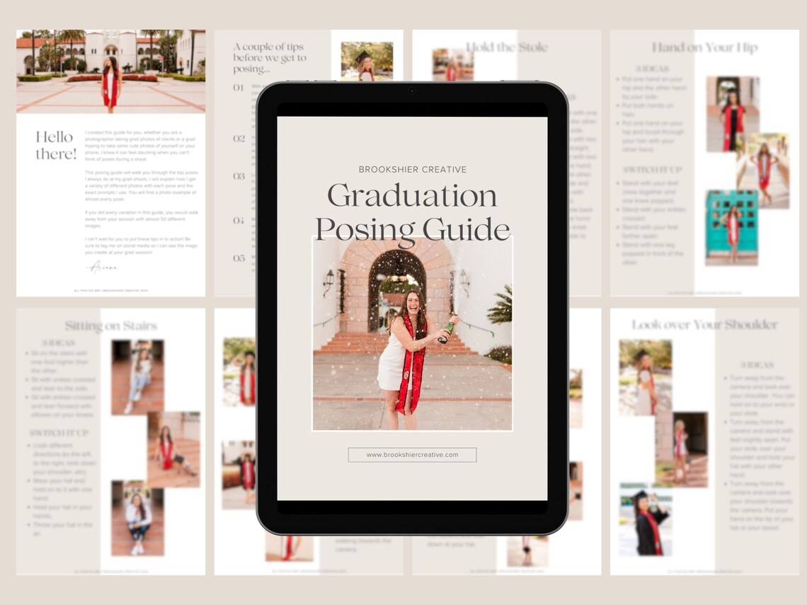 Graduation Posing Guide for Photographers - Grad Posing Guide - 2024 ...